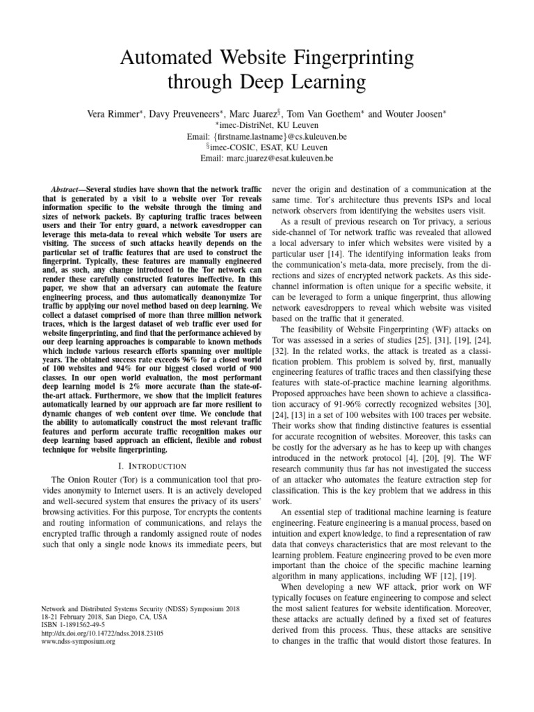 Rimmer2018 DLWF | PDF | Deep Learning | Artificial Neural Network