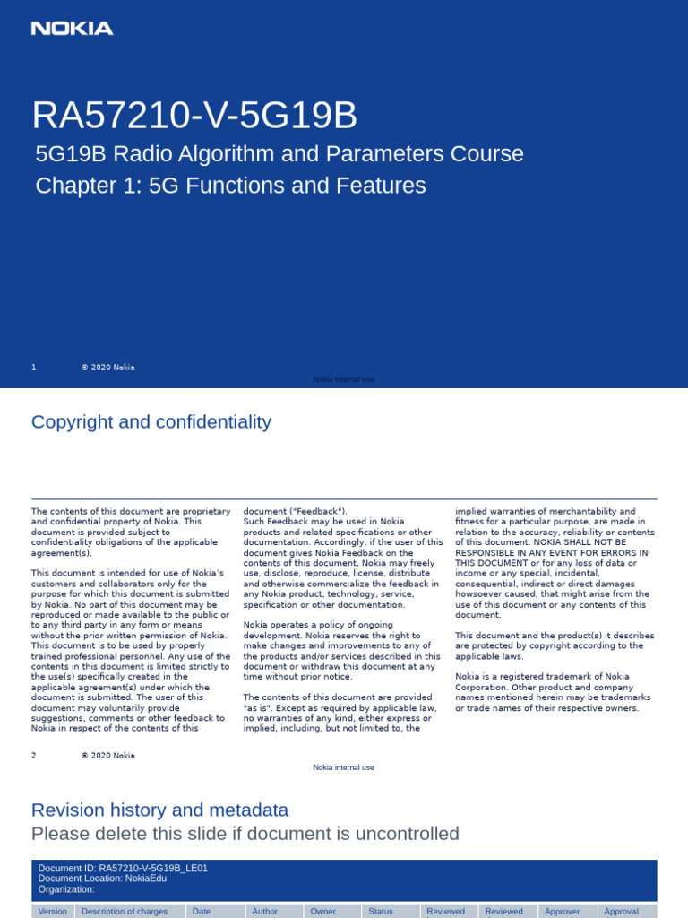 WIP RA57210-V-5G19B - LE01 - 5G Functions and Features | PDF | Duplex (Telecommunications ...