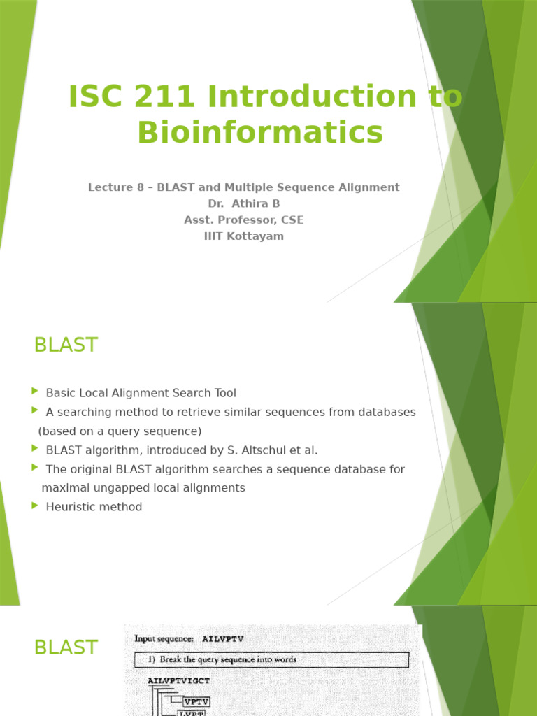 Lecture 8- BLAST_MSA | PDF | Sequence Alignment | Genetics