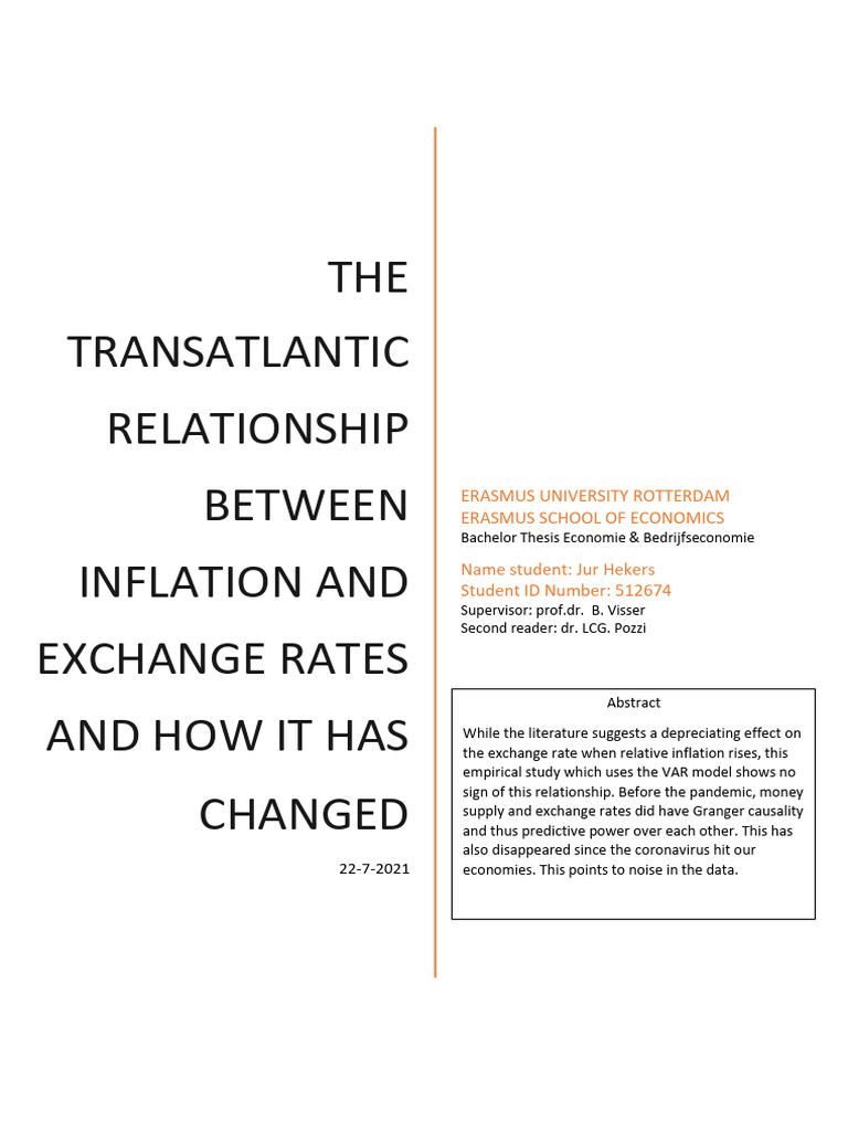 Jur Hekers 512674 Final Thesis Revised 2 | PDF | Cost Of Living | Money Supply