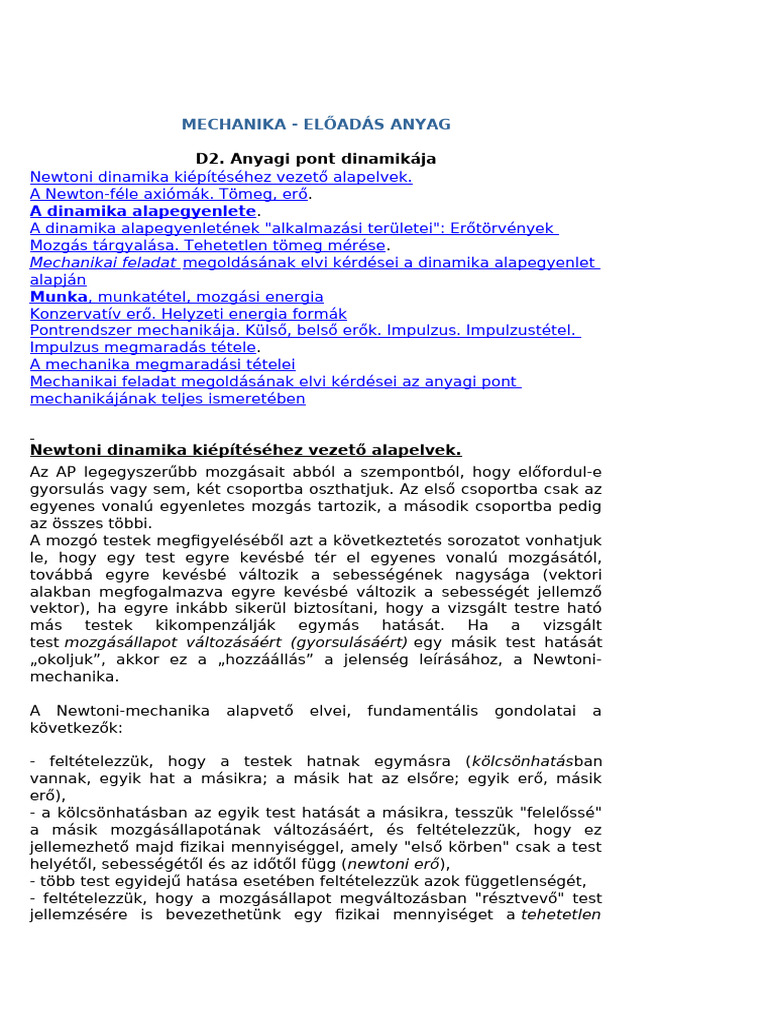 MECHANIKA | PDF