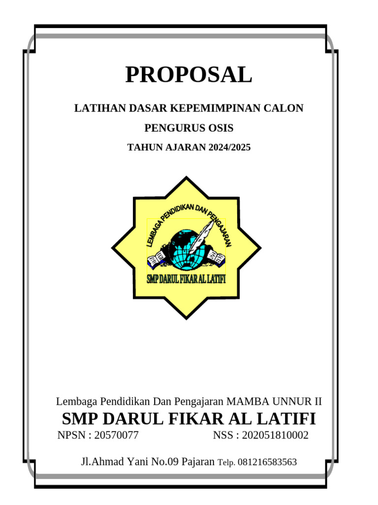 LDK OSIS SMP Darul Fikar 2024 | PDF