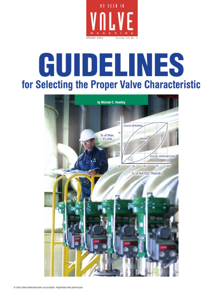 Guidelines: For Selecting The Proper Valve Characteristic | PDF | Valve ...