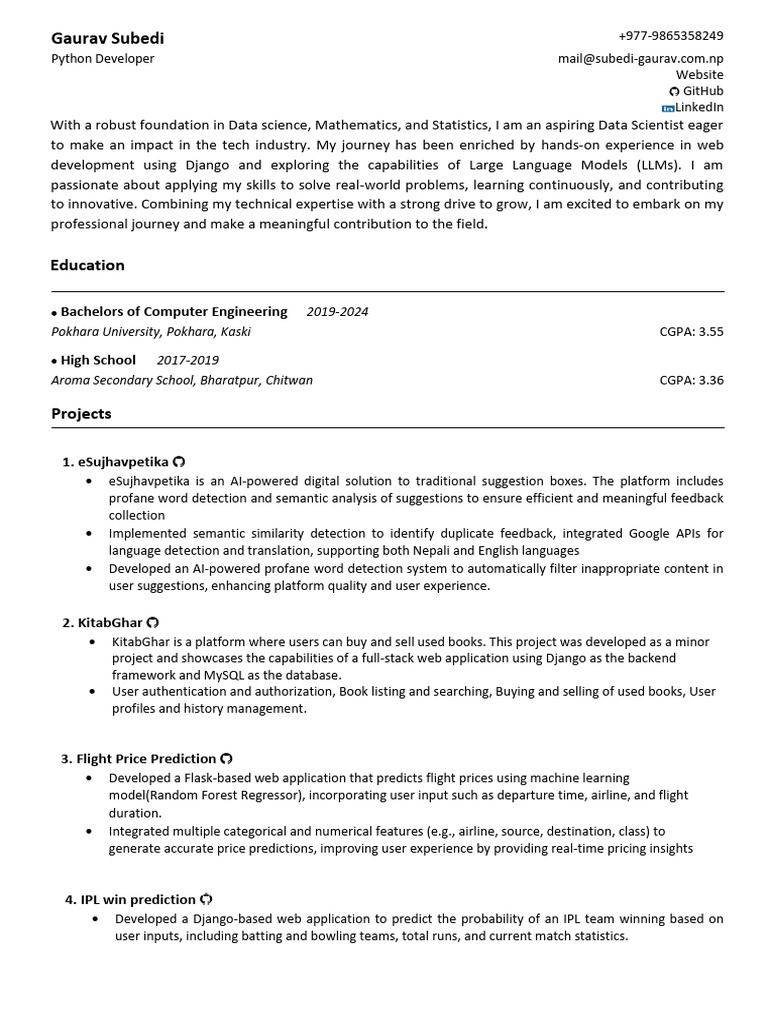 Gaurav Subedi | PDF | Data Science | Machine Learning