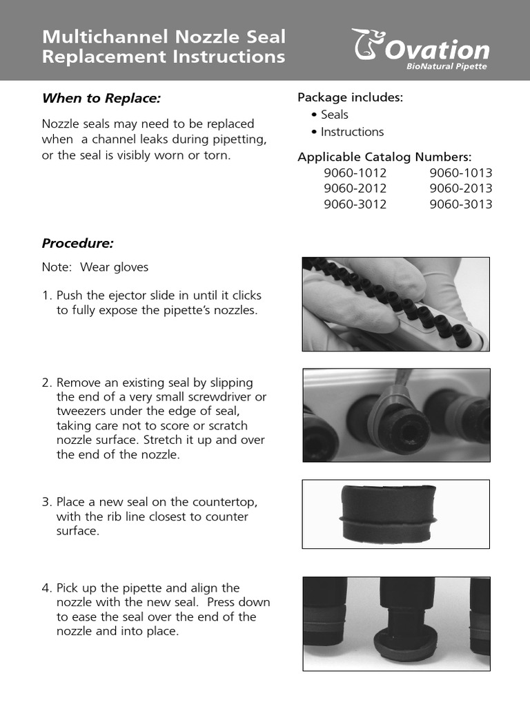 Ovation Multi Nozzle Seal Replacement - RevB 1 | PDF