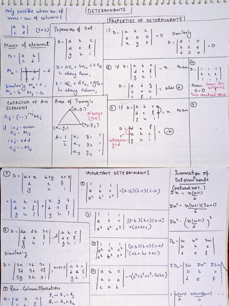 Determinants | PDF | Matrix Theory | Linear Algebra