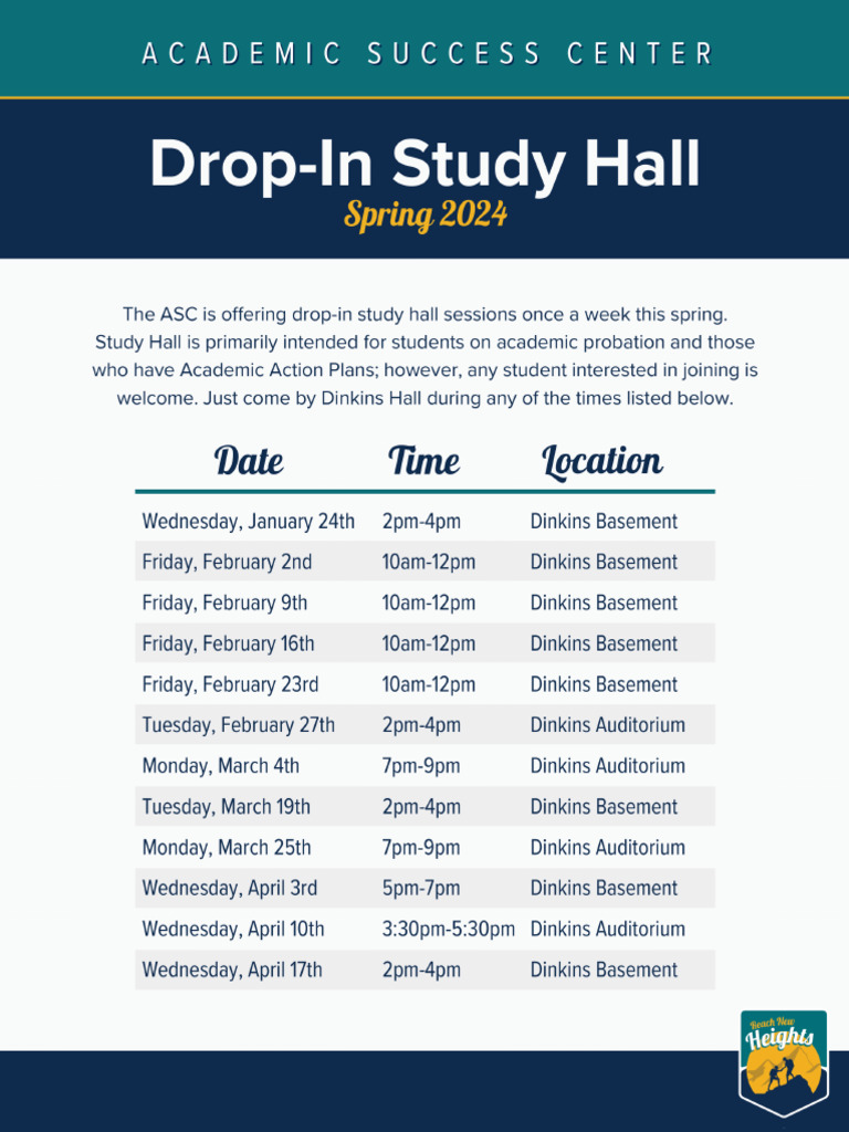 Asc Study Hall | PDF
