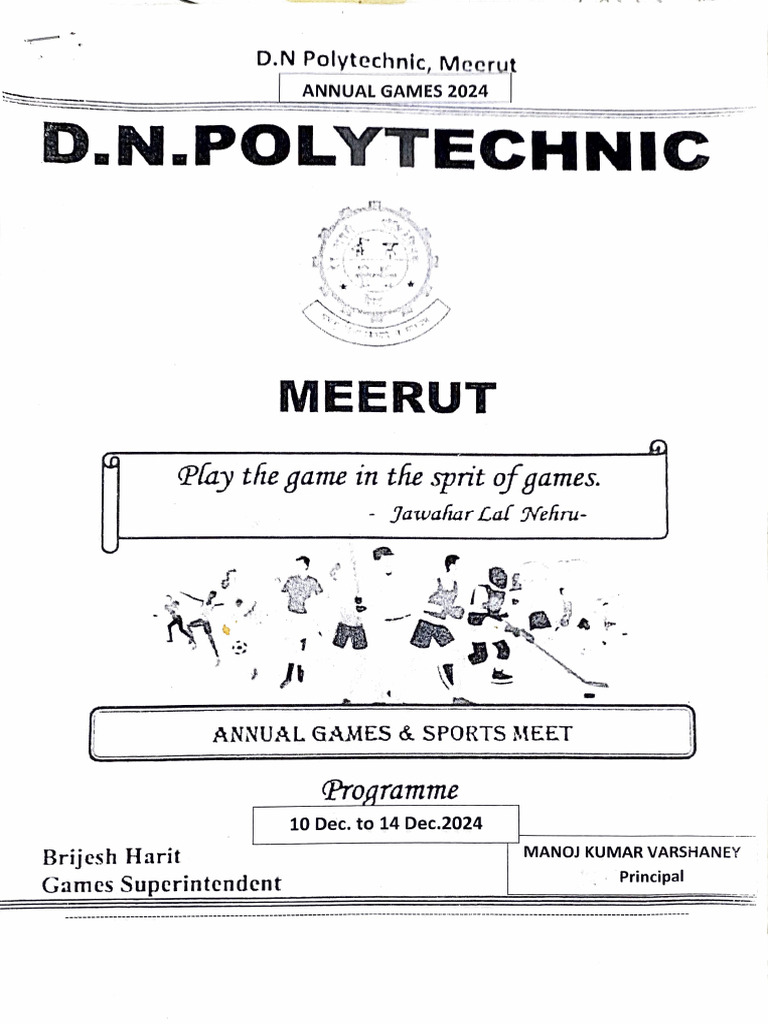 Annual Games 2024 | PDF | Summer Sports | Athletic Sports