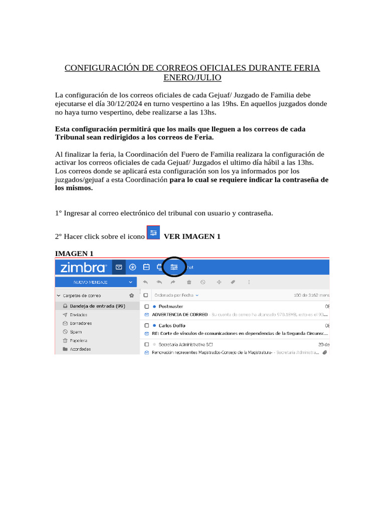 Instructivo - Configuración de Correos | PDF