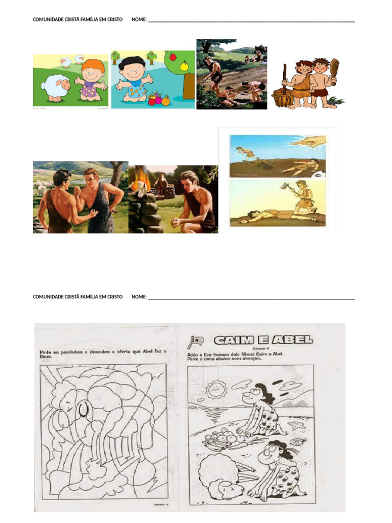 Atividade Caim e Abel | PDF