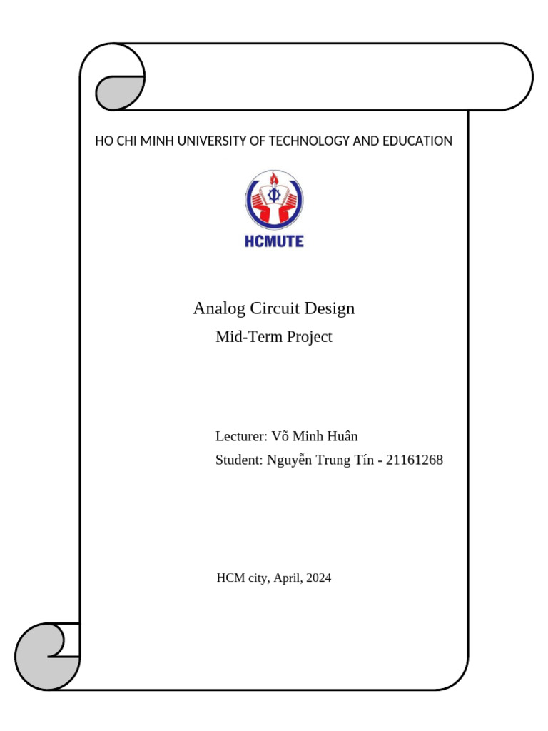 midterm analog(real)_Tin | PDF | Analog Circuits | Electronic Engineering