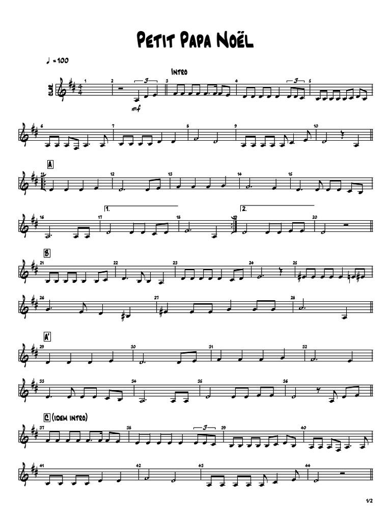 Petit Papa Noël Clarinette | PDF