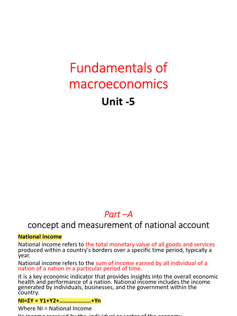 unit-5 (economics) | PDF | Gross Domestic Product | Inflation