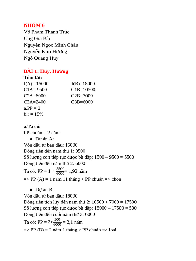 TCDN BT1,2 NHÓM 6 | PDF