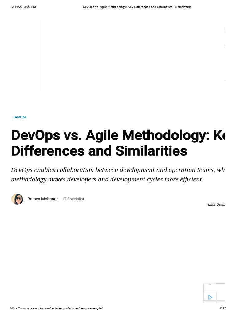 DevOps Vs Agile Key Highlights | PDF | Software Development Process ...
