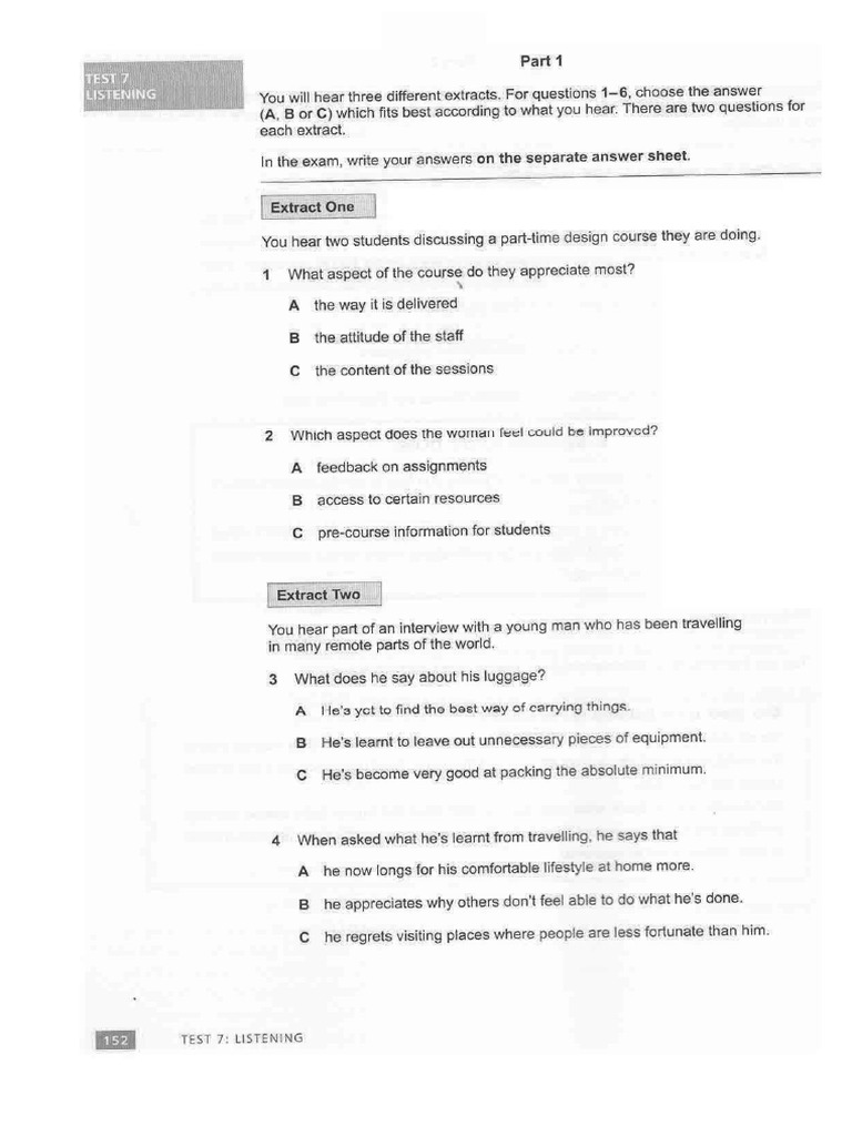 C1 13 Mayo Listening AdPrTestPlus Test 7 | PDF