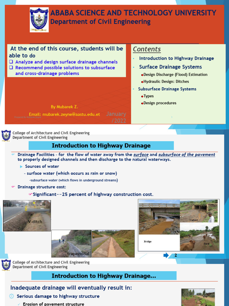 6.highway Drainage and Cross-Drainage Structures by MZ | PDF | Drainage ...