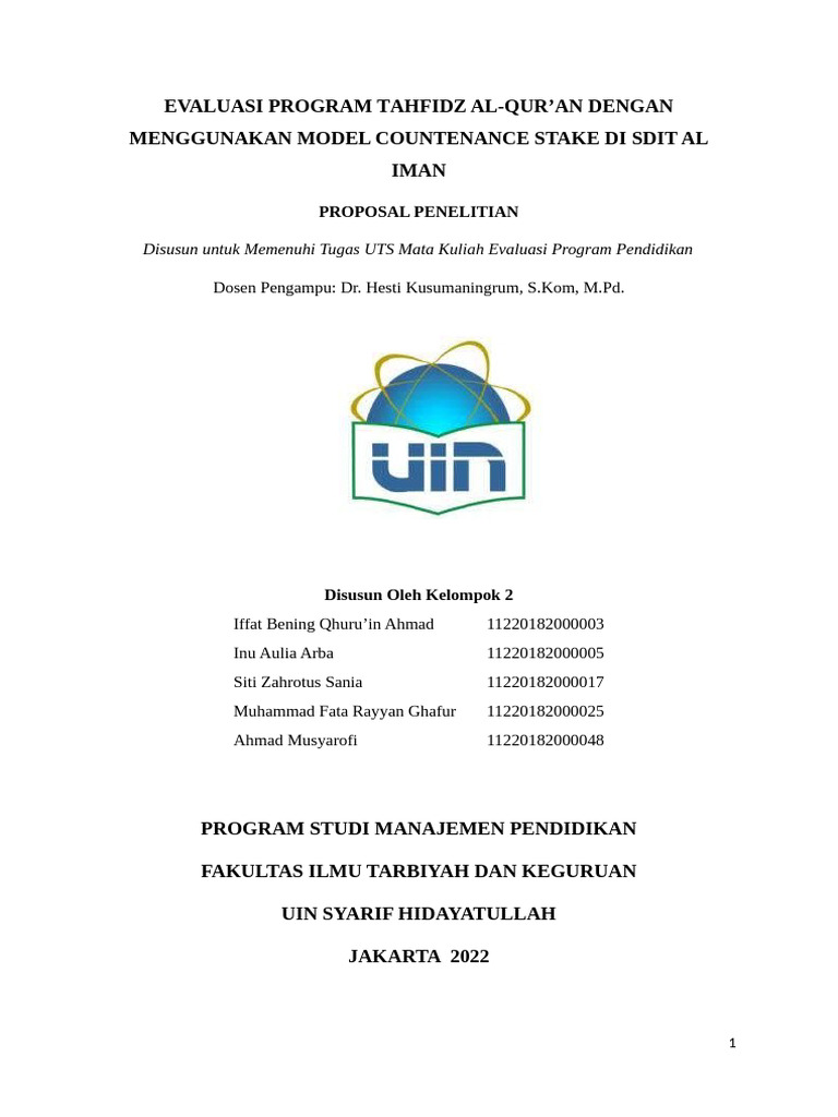 PROPOSAL EPP KEL.2 (UAS) | PDF