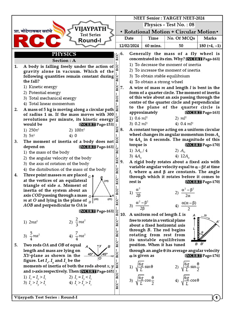 159 | PDF | Rotation Around A Fixed Axis | Torque