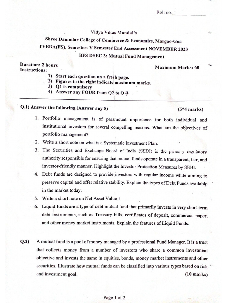 Mutual Fund Management | PDF