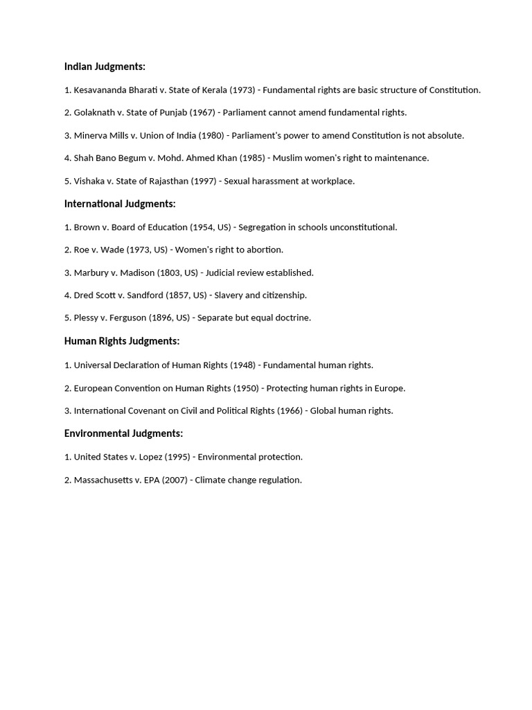 Landmark Judgement | PDF