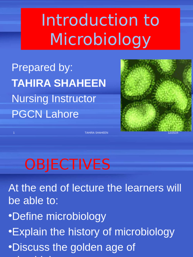 01 LECTURE IPOST BASIC Ntroduction To Microbiology 2021 | PDF ...