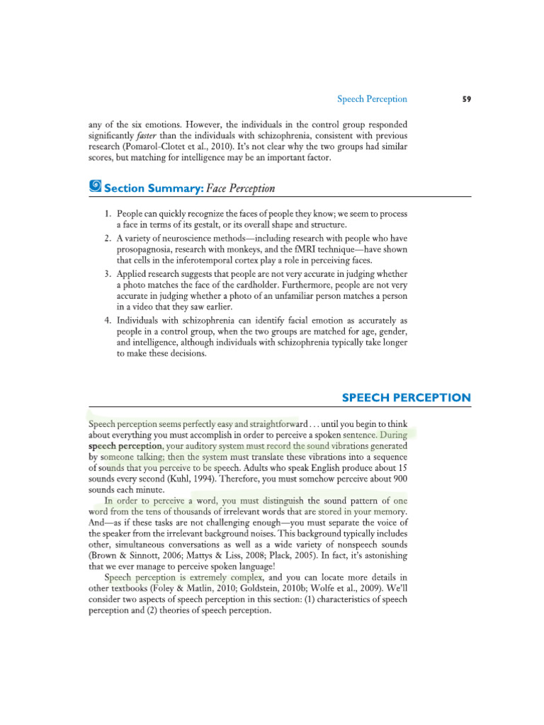 Speech Perception | PDF