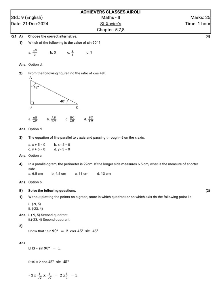 9th Geom and Zevi | PDF | Rectangle | Triangle Geometry