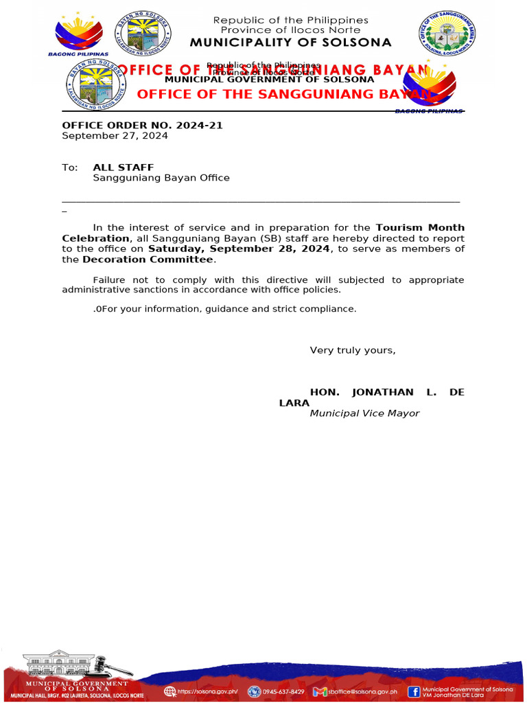 Office Order 2024 | PDF | Governance | Government