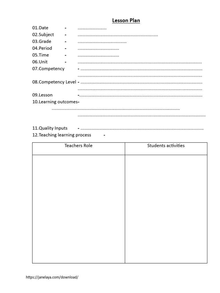 Lesson Plan English Medium 2024 | PDF | Lesson Plan | Learning