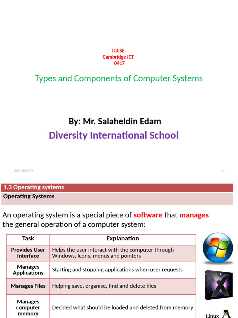Chapter One 1.3 & 1.4 Operating Systems | PDF | Graphical User Interfaces | Command Line Interface