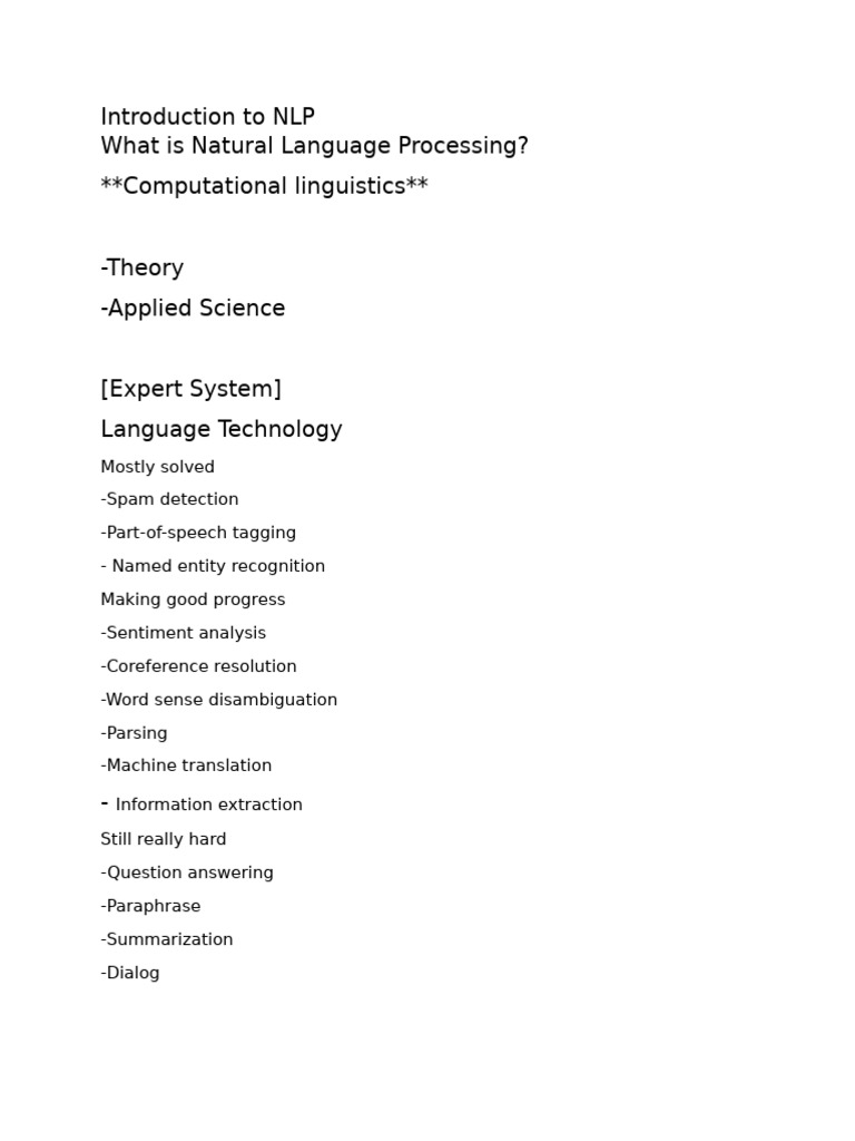 Introduction To NLP | PDF