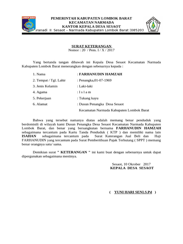 Keterangan Alias | PDF