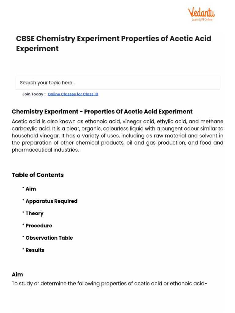 CBSE Experiment | PDF