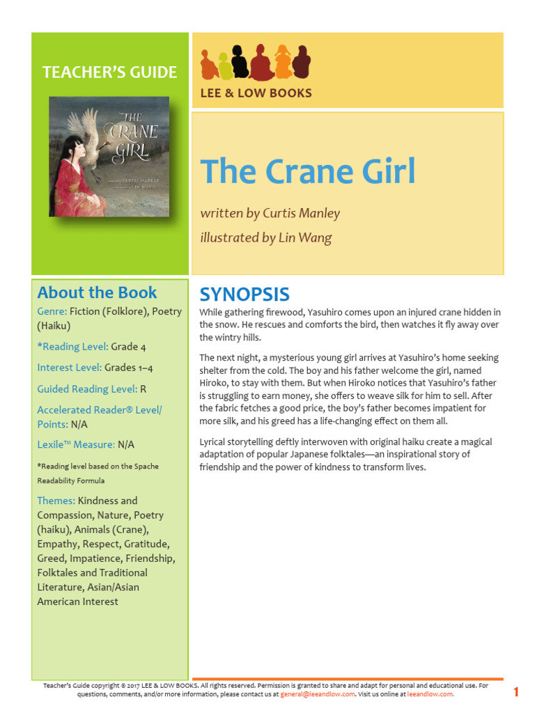 The Crane Girl Teacher's Guide | PDF | Reading Comprehension