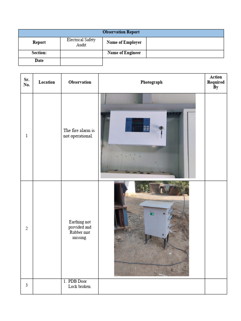 Electrical Safety Audit Report | PDF