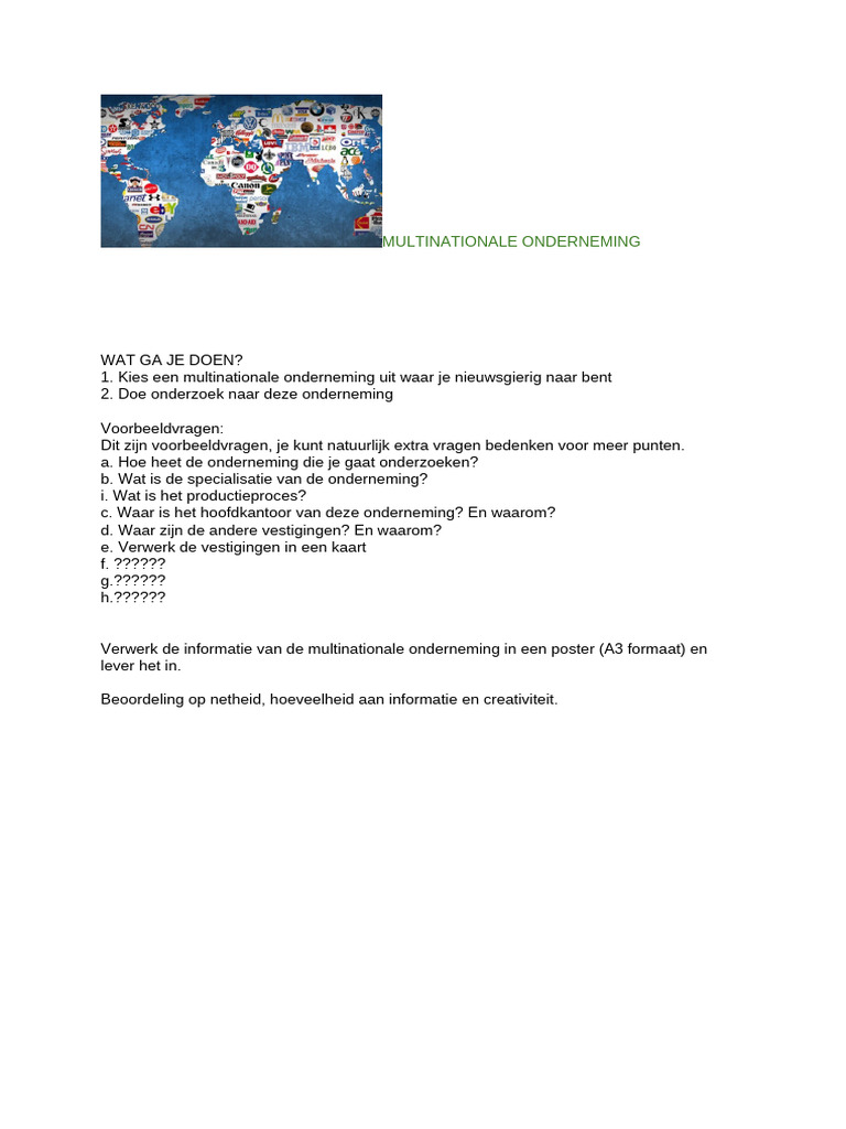 Multinationale Onderneming | PDF
