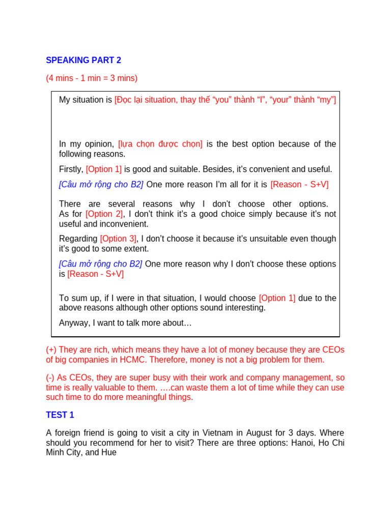 Speaking Part 2 | PDF