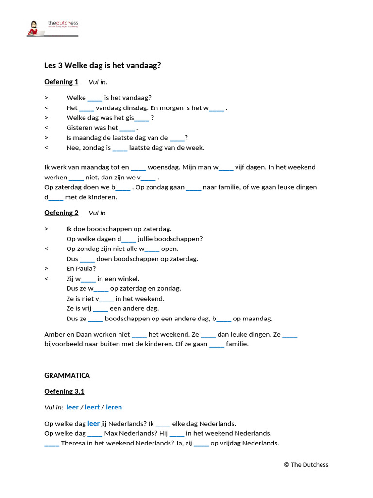 DM5 Les 03 Oefeningen (M) | PDF