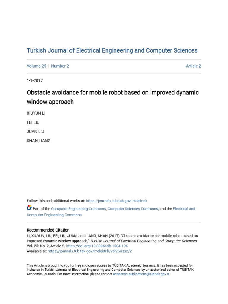Obstacle Avoidance For Mobile Robot Based On Improved Dynamic Win | PDF ...