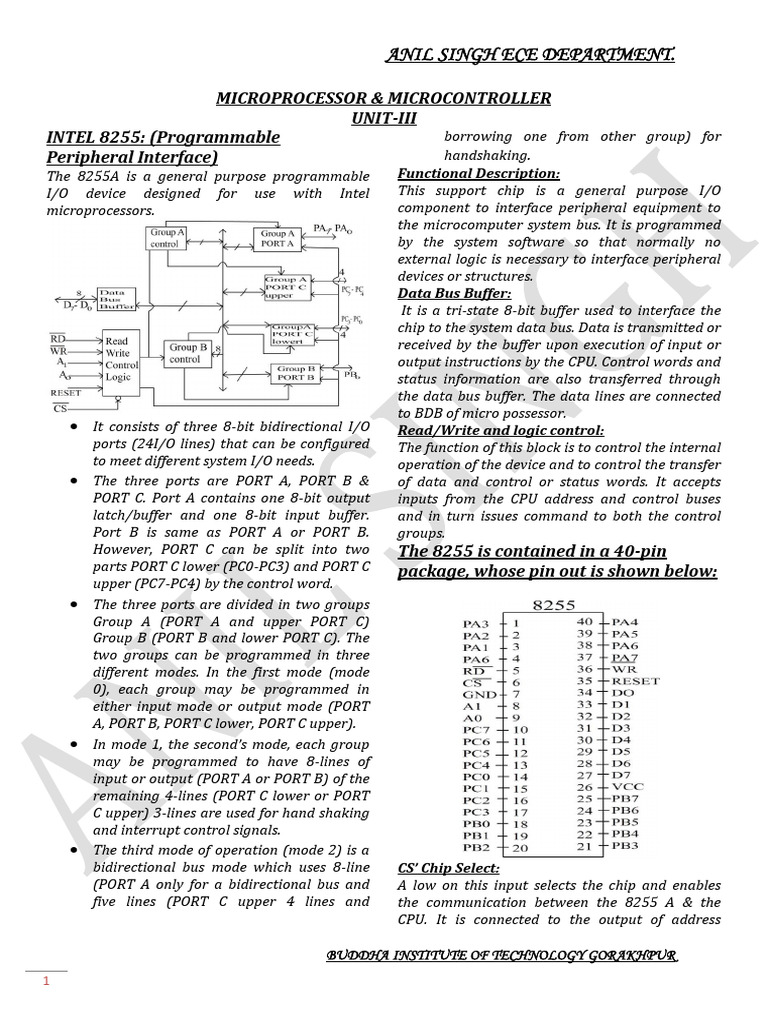 Microprosseser Unit - 3 (II) Peripheral | PDF | Computer Engineering | Computing