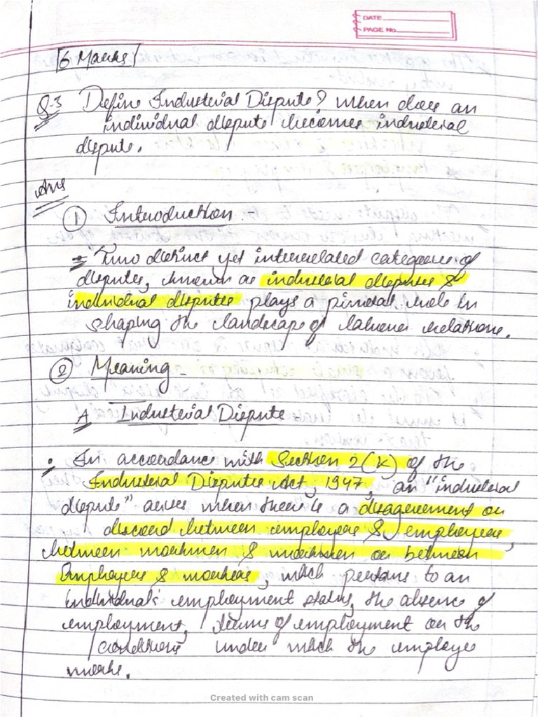 Labour Law Important Questions | PDF