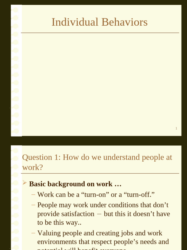 11 Behavior 1 Pdf Applied Psychology Industrial Organization