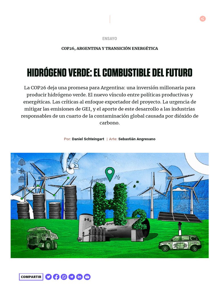 Schteingardt - Hidrógeno Verde - El Combustible Del Futuro | PDF ...