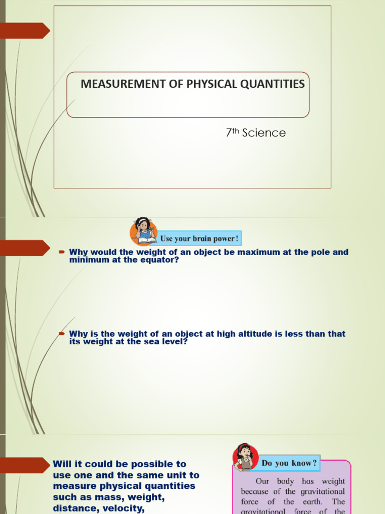 Measurement of Physical Quantities-1-5 | PDF