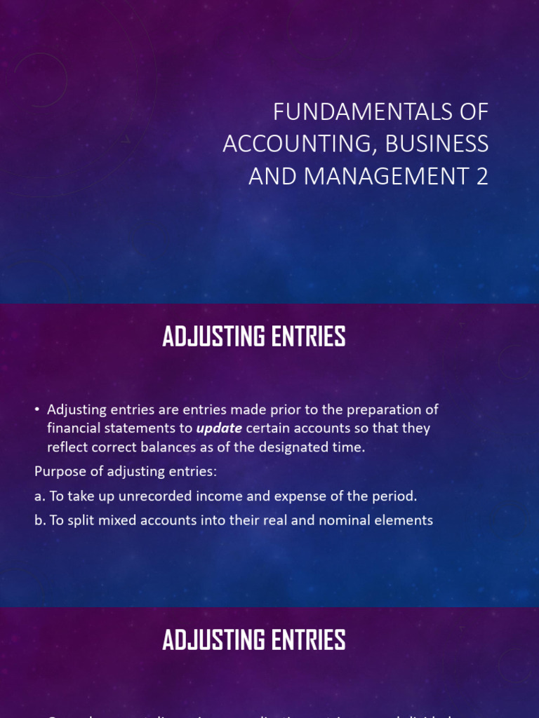 Understanding Adjusting Entries in Accounting | PDF | Debits And ...