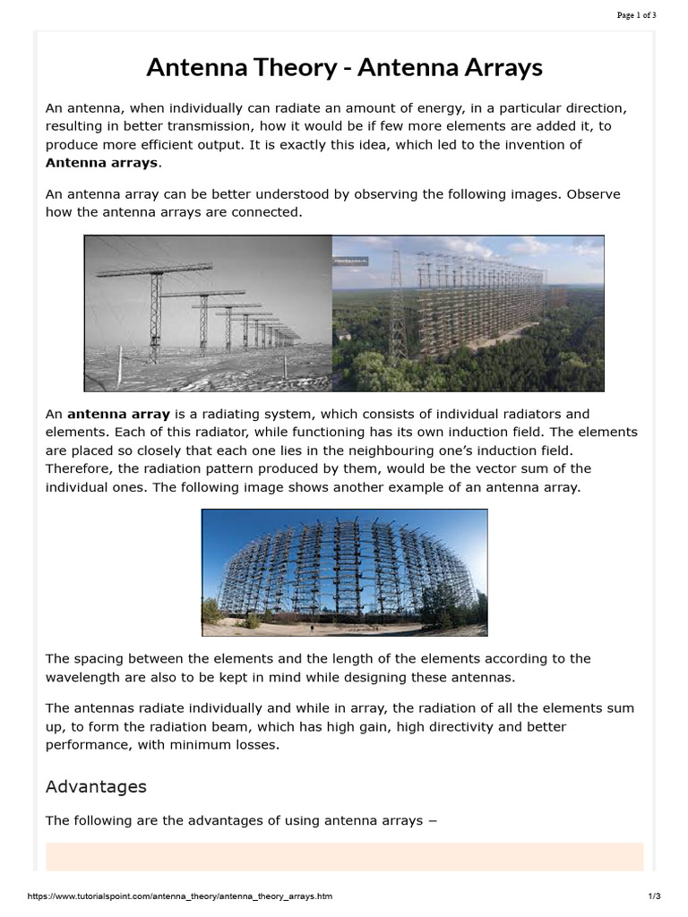 Antenna Theory - Antenna Arrays | PDF | Antenna (Radio) | Electrodynamics