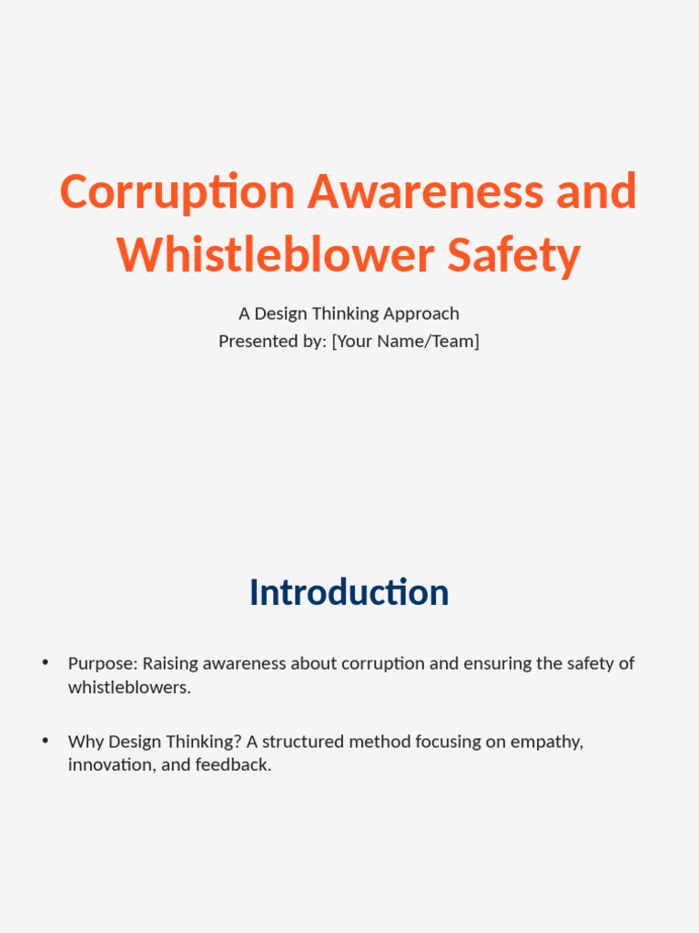 Enhanced Corruption Awareness Presentation | PDF | Empathy | Design ...