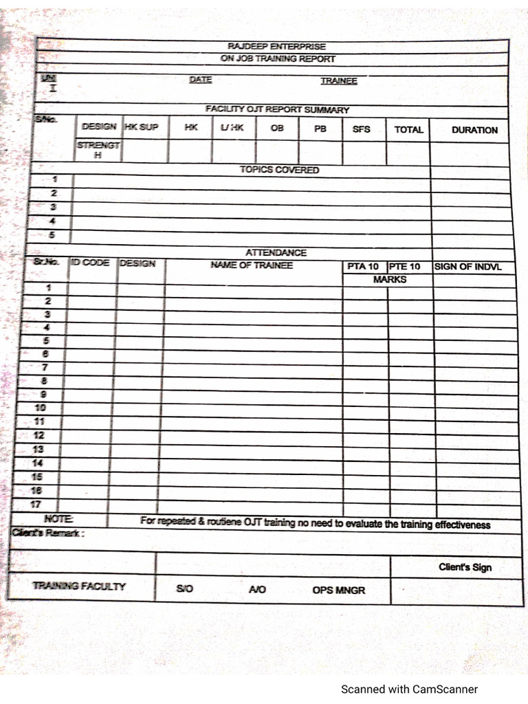 Ojt Pdf