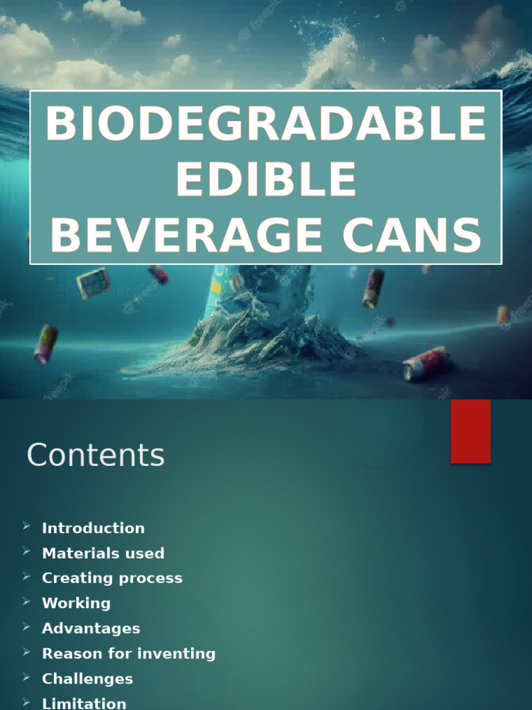 Biodegradable Edible Beverage Can | PDF